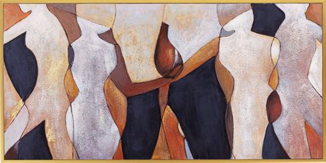 Obraz Kolorowy Abstrakcja Kobiety 160x80 Cm KARE