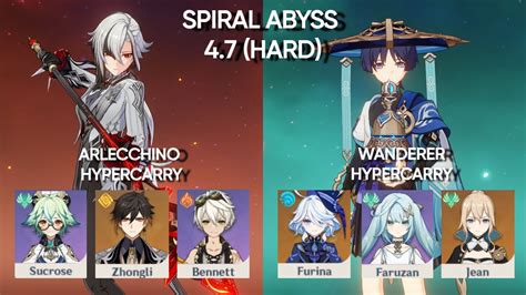 Arlecchino Hypercarry Wanderer Hypercarry NEW Spiral Abyss 4 7