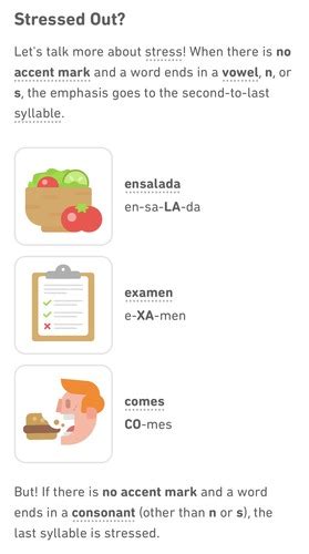 Lesson Stressing Accent Marks Flashcards Quizlet