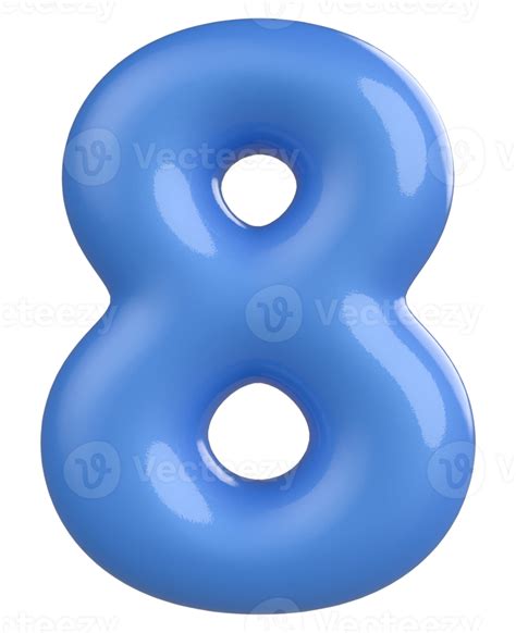 3d numéro 8 bleu 11297880 PNG