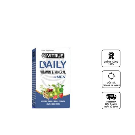 Vi N U Ng Vitamin Cho Nam Vitrue Daily Vitamin Mineral For Men