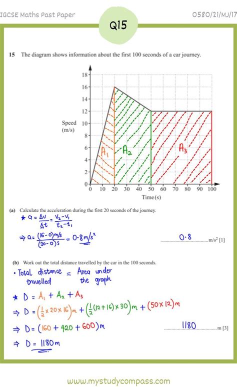 cie igcse maths 0580 21 m j 17 solved past paper question 15