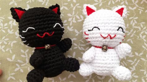 Lucky Cat Neko Gatito De La Suerte Amigurumi Tejido A Crochet Nuevo