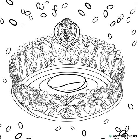 Coloriage d une couronne de galette des rois à Télécharger ou à