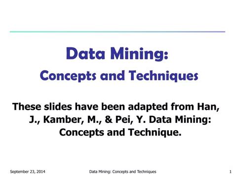 PPT Data Mining Concepts And Techniques PowerPoint Presentation