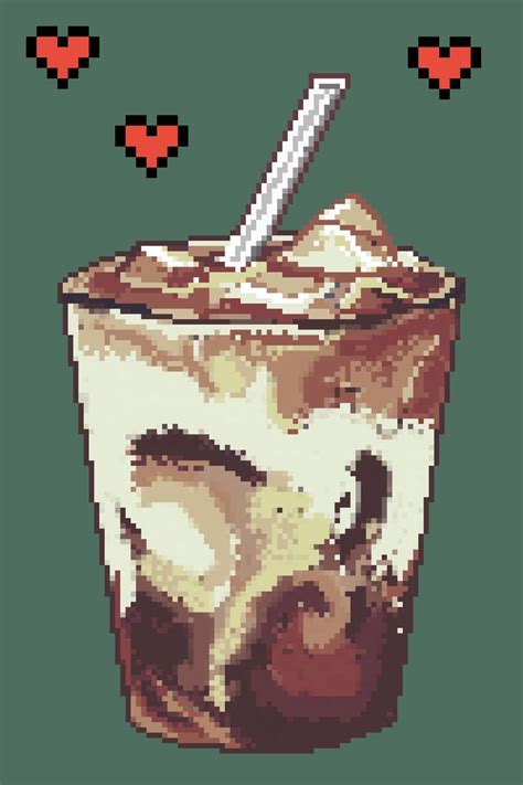 Pixilart Iced Coffee Pixel Art Pixel Drawing Community Art