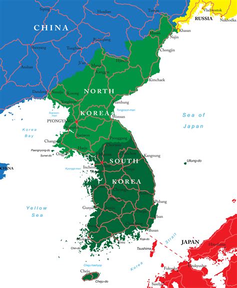 A Divided Peninsula Exploring The Map Of North And South Korea