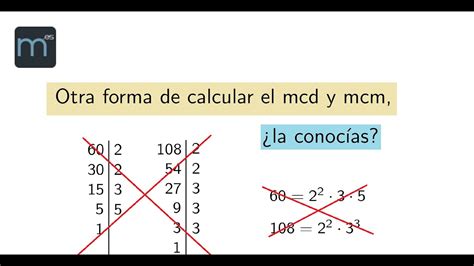 Otra Forma De Calcular El Mcd Y Mcm La Conoces YouTube