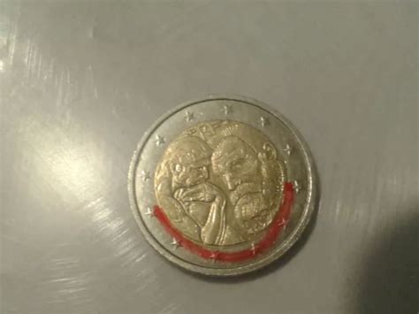 PIÈCE DE 2 euros Commémorative A Rodin 2017 fauté frappe descentre