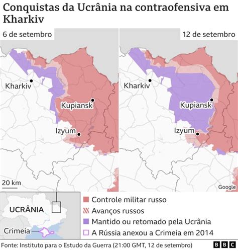 Guerra na Ucrânia os mapas que mostram território recuperado pela