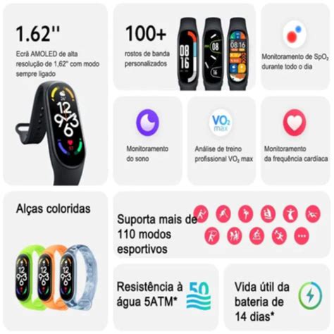 Smartband Mi Band Pulseira Inteligente Xiaomi Rel Gio Smartwatch