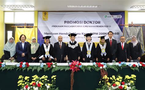 Promosi Doktor PPIM FEB UI Uji Peran Orientasi Kewirausahaan Dalam