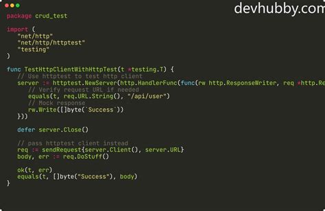 how to test client in golang r unittesting