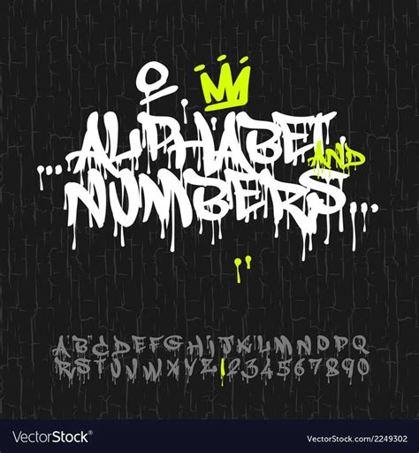 Graffiti Alphabet And Numbers Royalty Free Vector Image Graffiti