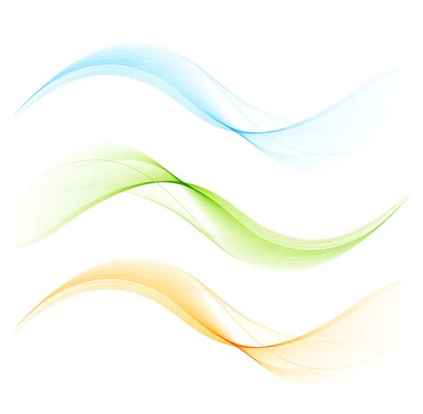 Fondo De Líneas Curvas Abstractas PNG Conjunto Estilo Vector PNG y