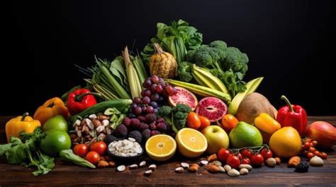 Alimentos Saludables Y Coloridos Foto Premium
