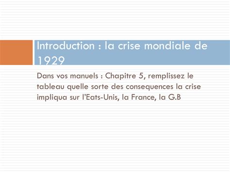 Crise De 1929 Et Ses Effets Sur L Allemagne