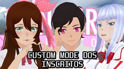 JOGANDO O CUSTOM MODE DOS INSCRITOS YANDERE SIMULATOR YouTube