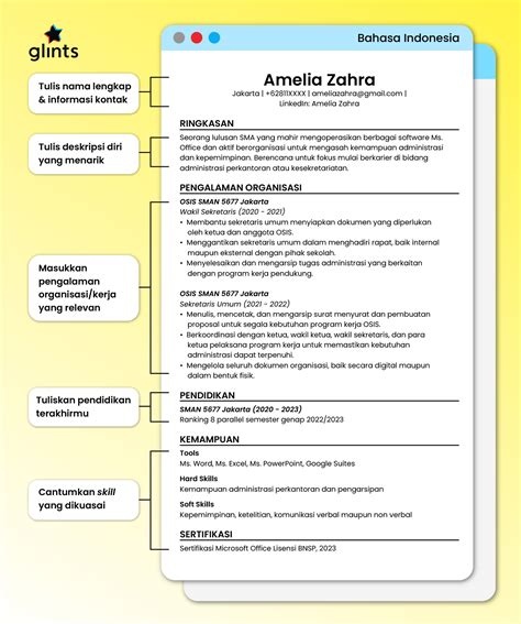 Cv Lulusan Sma Tips Contoh Tanpa Pengalaman Template