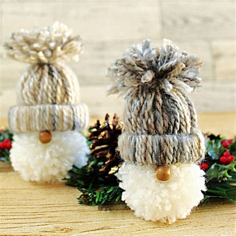 Yarn Pom Pom Gnome Ornaments The Make Your Own Zone