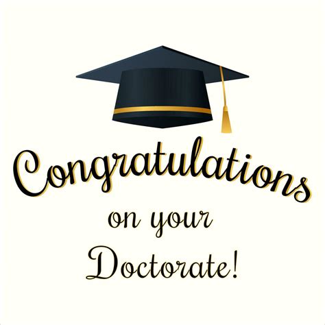 Congratulations Doctor Wishing For Completing Phd In White Color