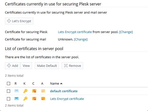 how to secure a plesk hostname on port 8443 with an ssl certificate let s encrypt other