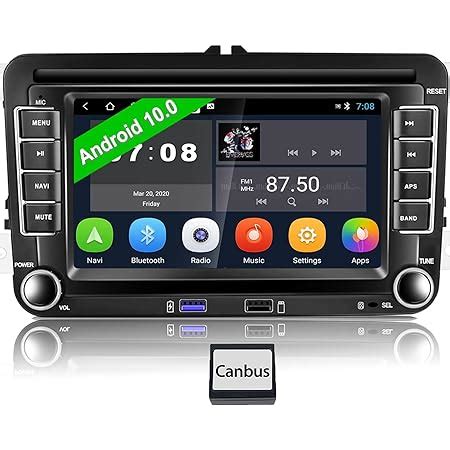 CAMECHO Android Radio für VW Golf 5 Golf 6 Polo Skoda Seat 7 Zoll