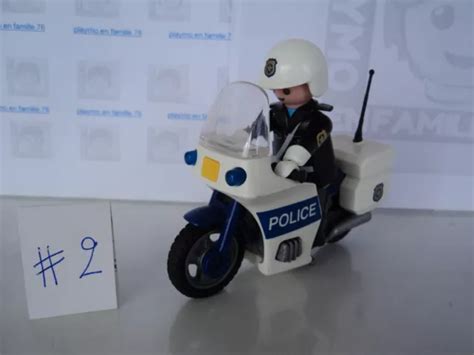 PLAYMOBIL VINTAGE CITY Action Police Moto Policier Motard Set 3986 De