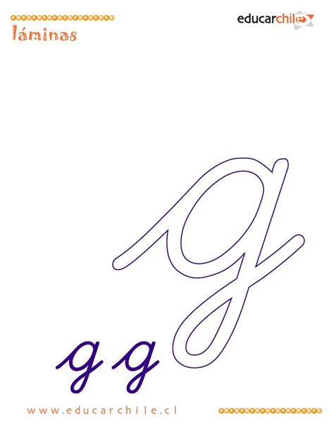 Letra G Cursivas Letra G Letras Abecedario