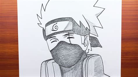 Kolay Maskeli Erkek Anime Çizimi Kakashi Resmi Adım Adım Nasıl Çizilir