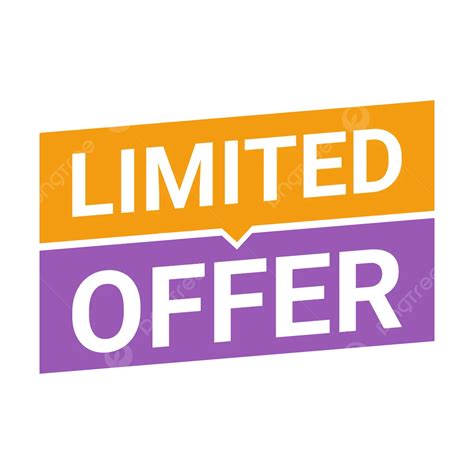 Etiqueta De Oferta Limitada Laranja Roxa Vetor PNG Banner De Oferta