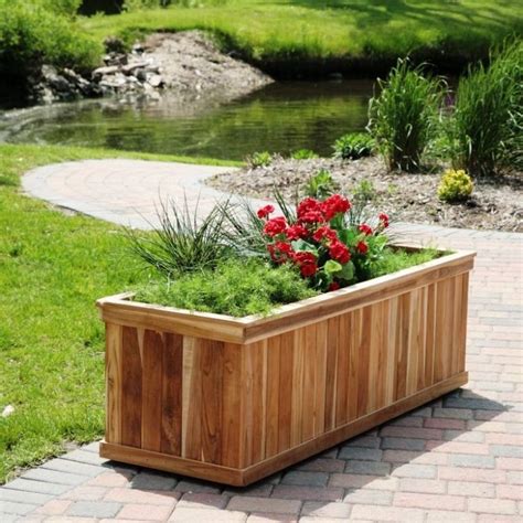 Bac à fleurs en bois à faire soi même plus de 50 idées DIY