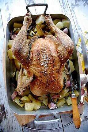 Recette de Poulet roti à l ail et à la sauge