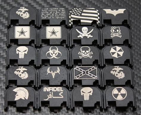 Custom Glock Slide Plate Cover Laser Engraved Billet Aluminum