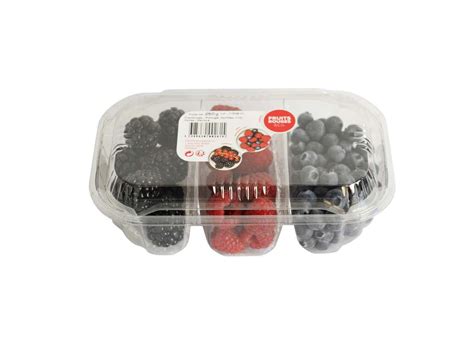 Barquette trio mûres framboises et myrtilles 250 g Bam courses