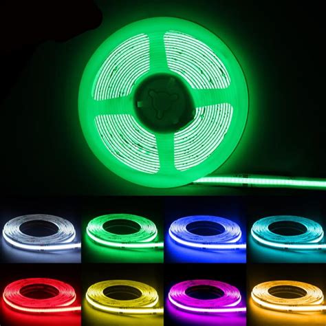 16 4ft RGB COB LED Strip 630 LED RGB Cob Strip Light IP20