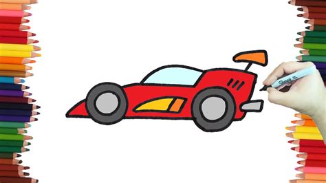 Como Dibujar Un Carro De Carreras Dibujos Faciles YouTube