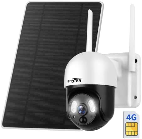 ENSTER 3G 4G LTE Cámara de Vigilancia Solar con Bateria Visión