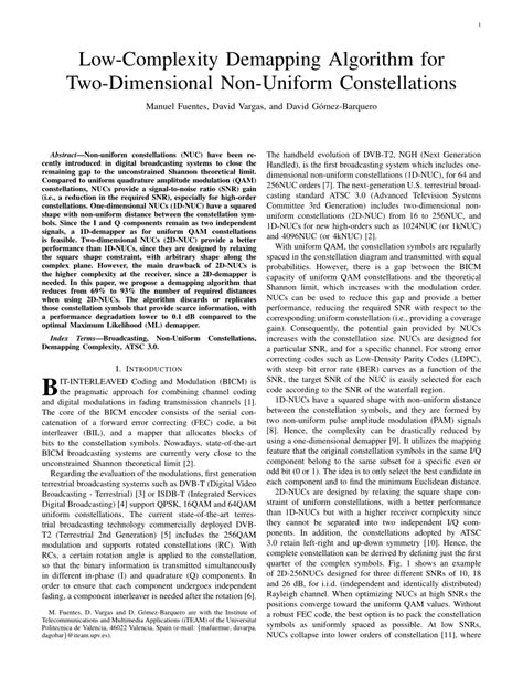 pdf low complexity demapping algorithm for two dimensional non uniform constellations