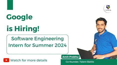 Google Is Hiring 2025 Batch Software Engineering Intern For Summer