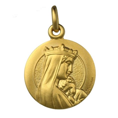 Médaille de la Vierge Couronnée en Plaqué Or