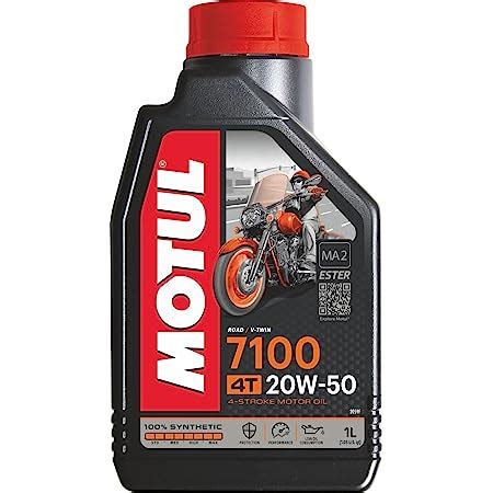 Motul 104103 7100 4T Fully Synthetic 20W 50 Petrol Engine Oil For Bikes
