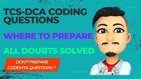 tcs dca coding question where to prepare youtube