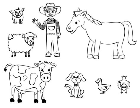 Coloriage Animaux de la Ferme à imprimer sur ColoriageEnfant