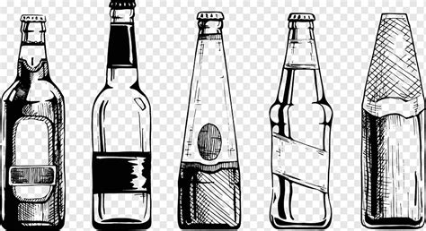 Diseño de dibujo a mano de botellas png PNGWing