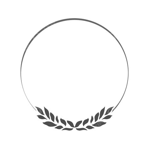 Marco Circular Decorado Con Algunas Hojas Adecuado Para Plantillas De