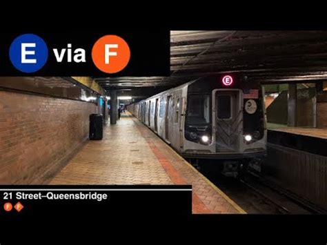 IND 63rd Street Line E F Local Train Action 21 St Queensbridge