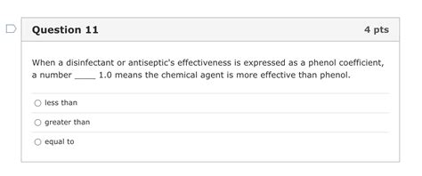 Solved When A Disinfectant Or Antiseptic S Effecti