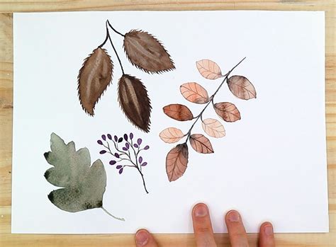 Watercolor Leaves