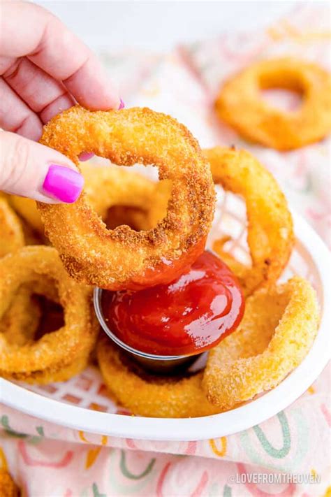 Frozen Onion Rings In The Air Fryer Love From The Oven